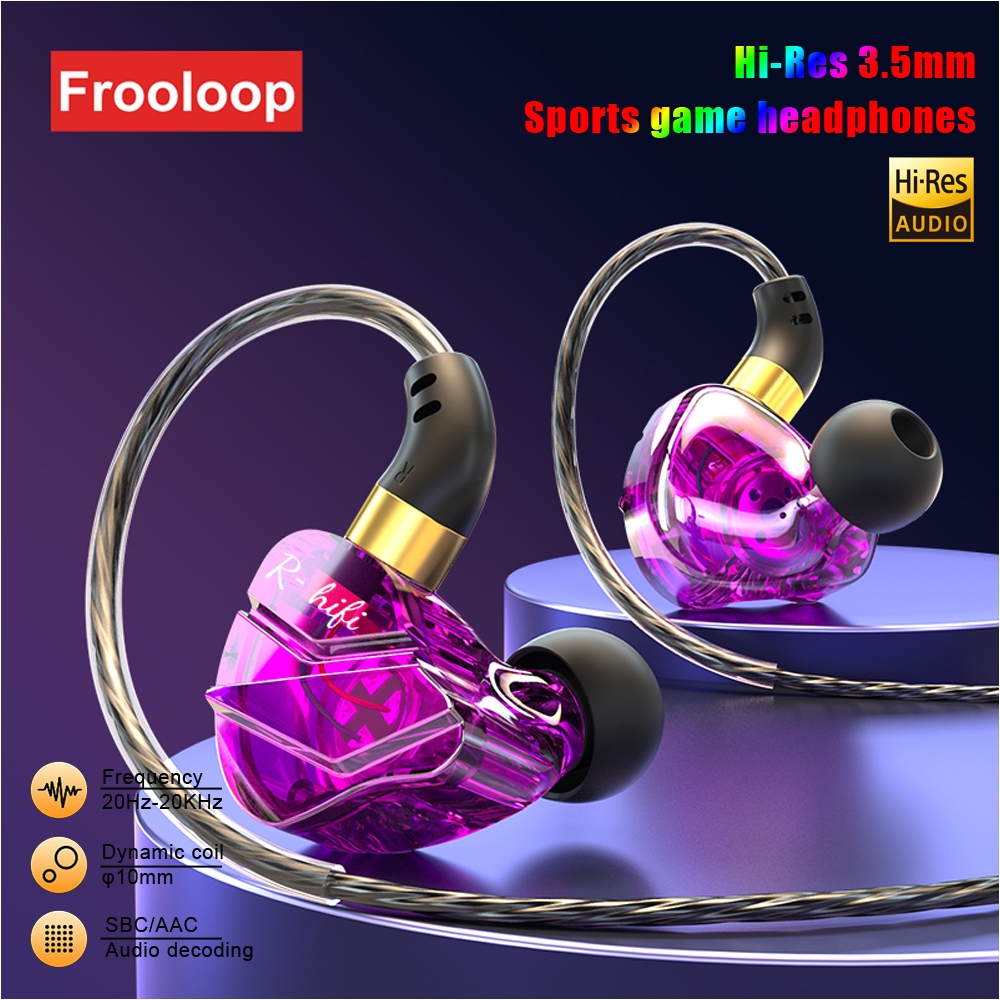 3.5mm Jack Earphone USB Type-C HiFi In Ear Sport Gaming Wire Controlled ...