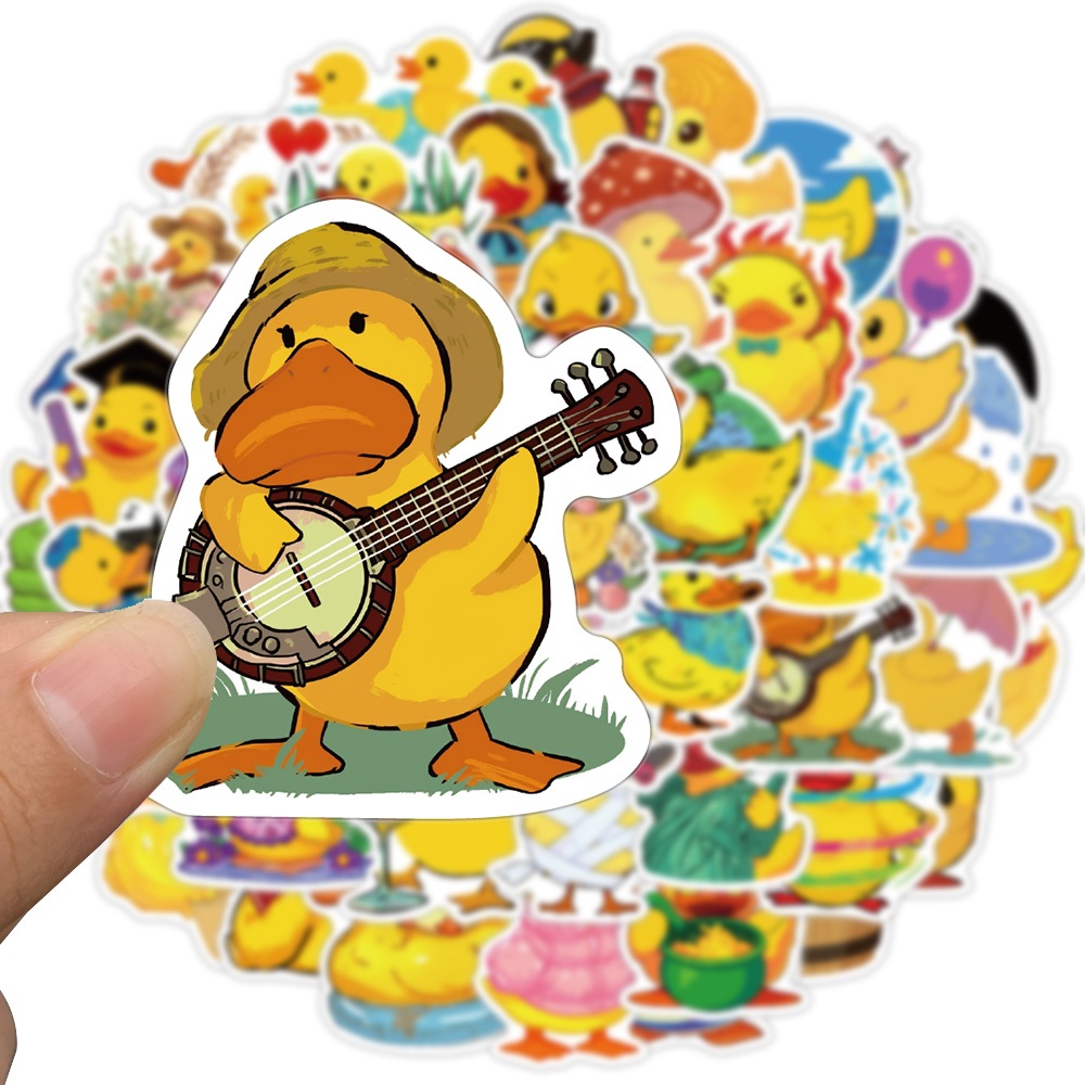 [Large Stickers]50PCS Cute Yellow Duck Stickers for Water Bottles ...
