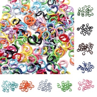 20/100/200Pcs Candy Colored Metal Split Rings Paint colored connecting ...