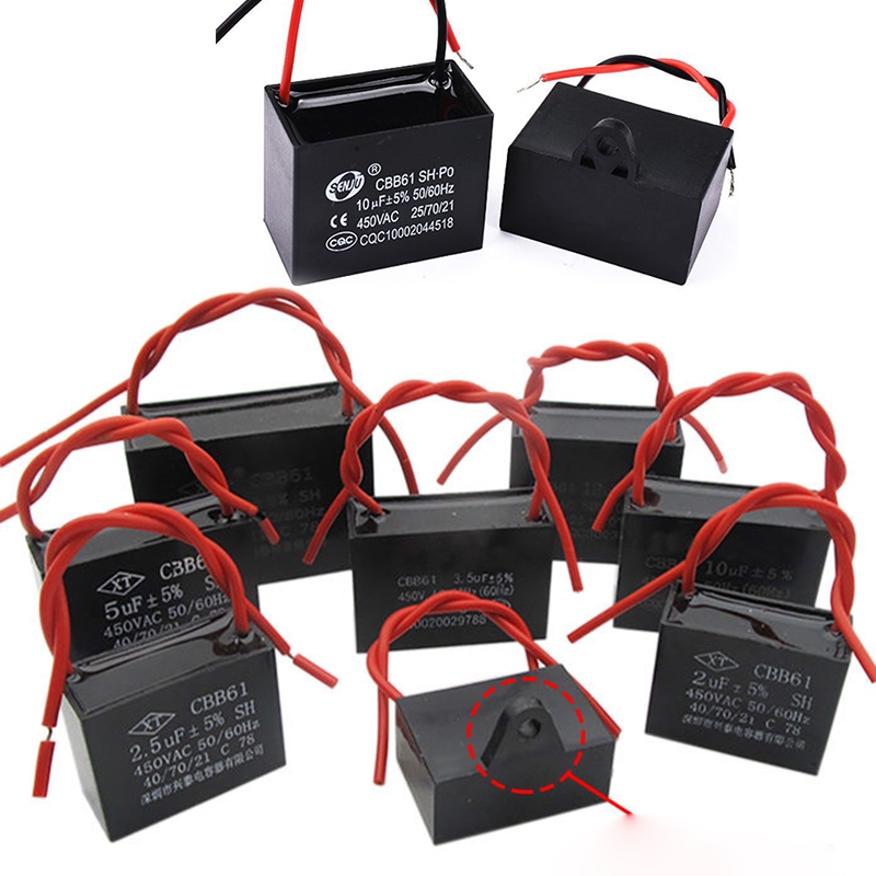 CBB61 450V 500V 1-10uF Ceiling Fan Motor Running Starting Capacitor ...