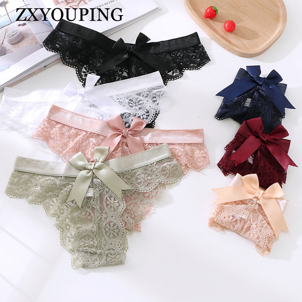 ZXYOUPING Thongs for Women Seamless T Back Panty Plus Size Lace Hollow ...