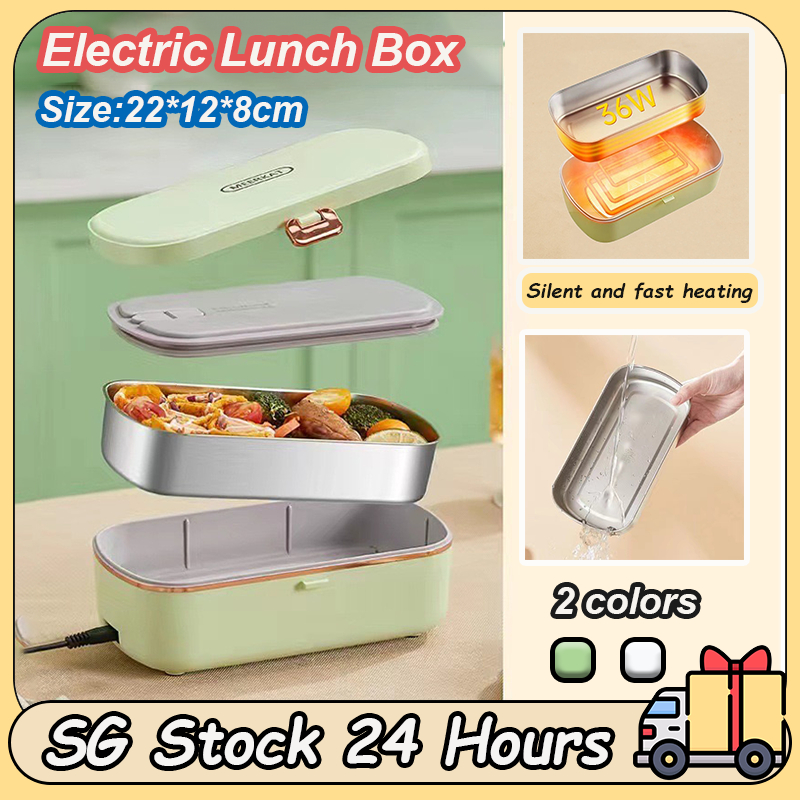 【SG Stock】☀️☀️Electric Lunch Box Heating Lunch Box Removable 304 ...
