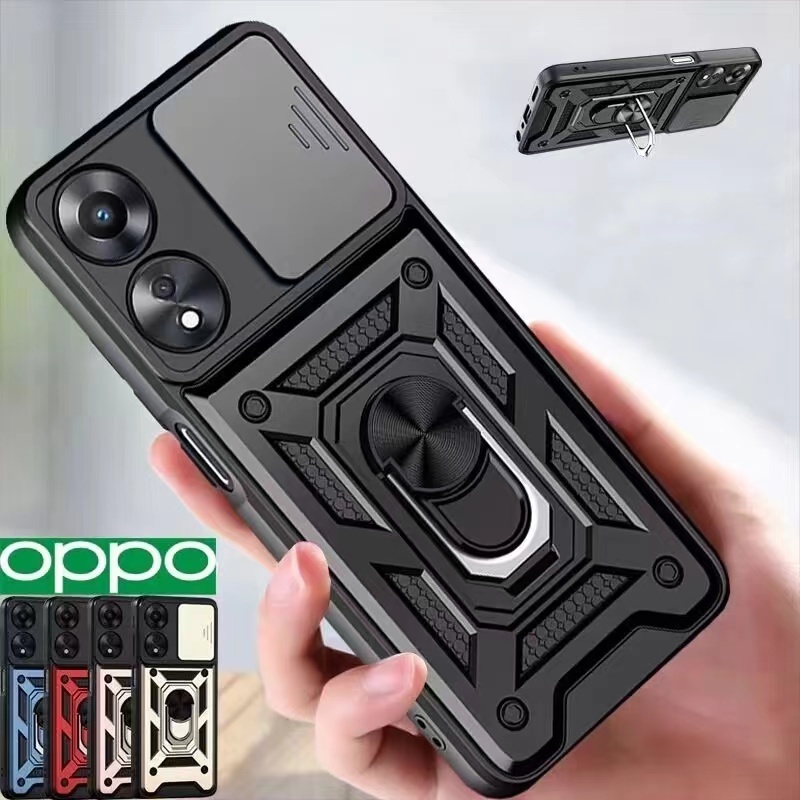 Phone Case For OPPO A60 CPH2631 Hard Cover With Car Magnetic Ring ...