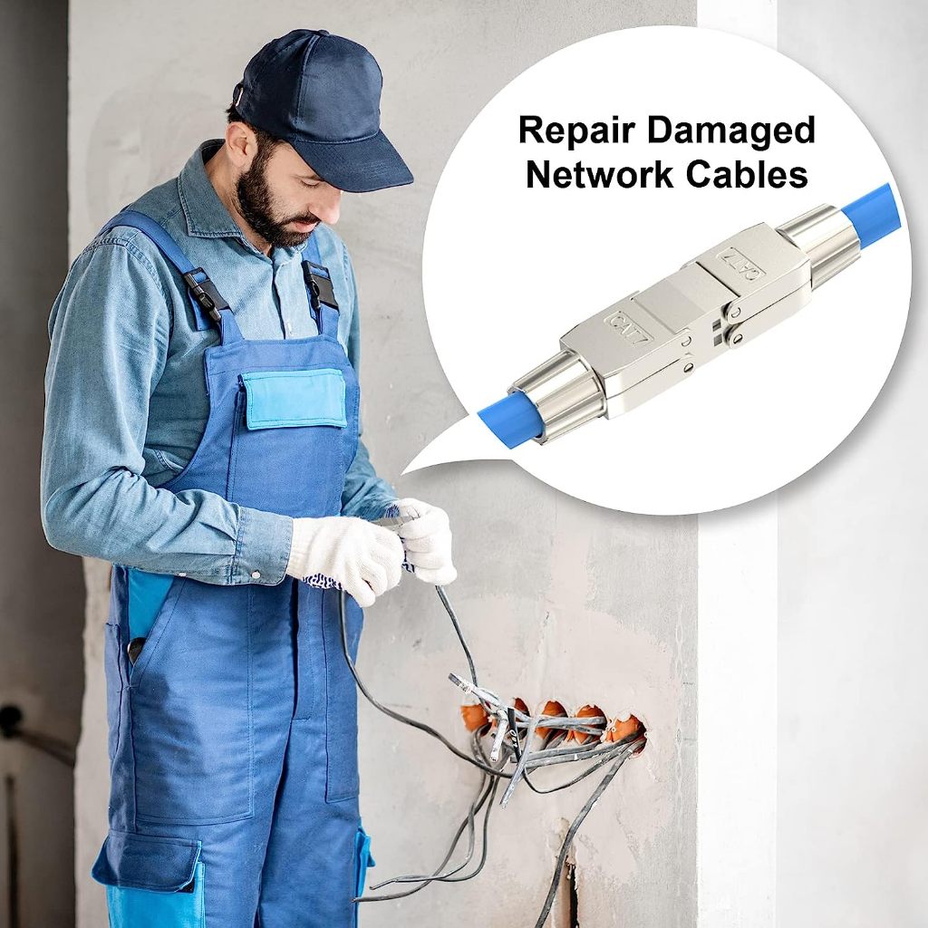 HOOLNX Double Head RJ45 Connector CAT7 CAT6A Toolless Network Cable ...