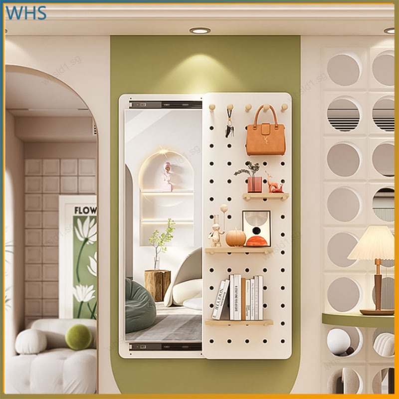 Fitting mirror invisible dressing mirror sliding closed hidden against ...