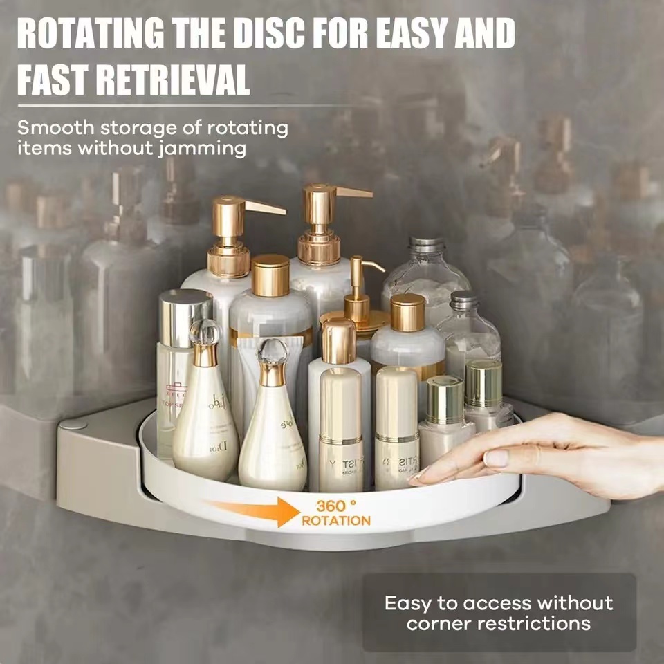 360Degree Rotating Toilet Rack Bathroom Rack Bathroom Triangle Shelf ...