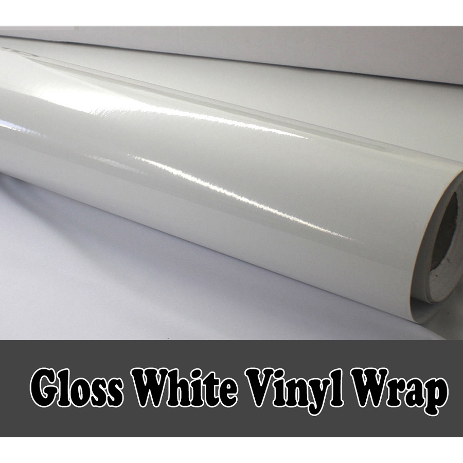 10cm X150cm Glossy Gloss White Car Wrap Vinyl Covering Film Sticker ...