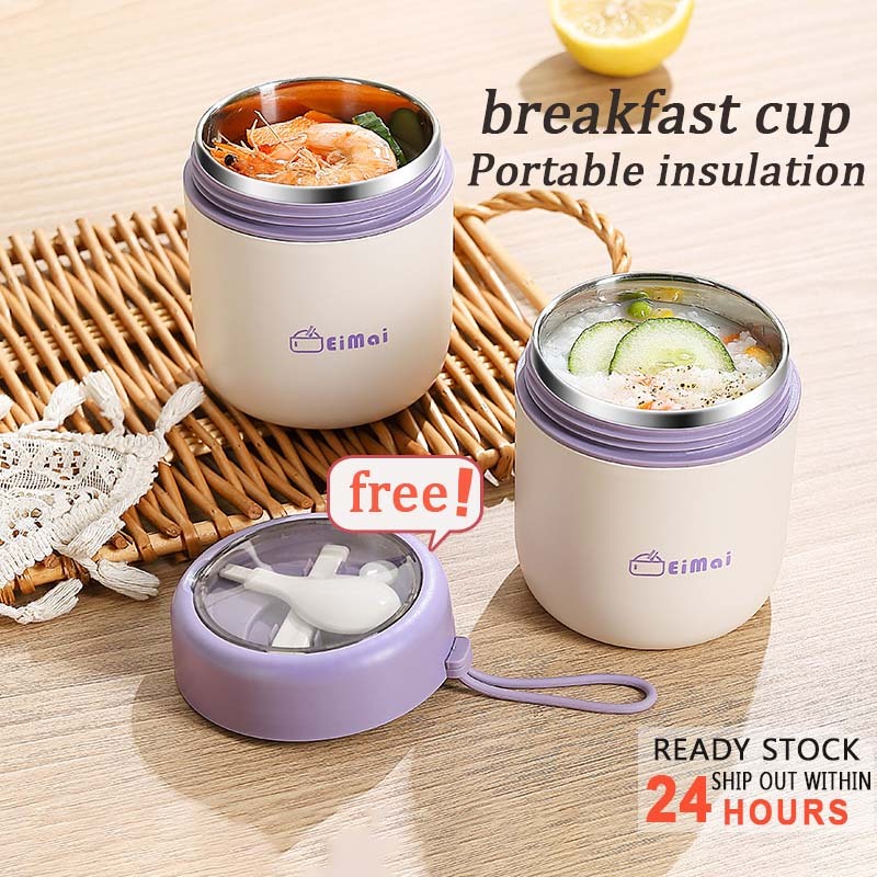 New! 500ML Mini Soup Cup Kid Food Container 304 Stainless Steel Thermal ...