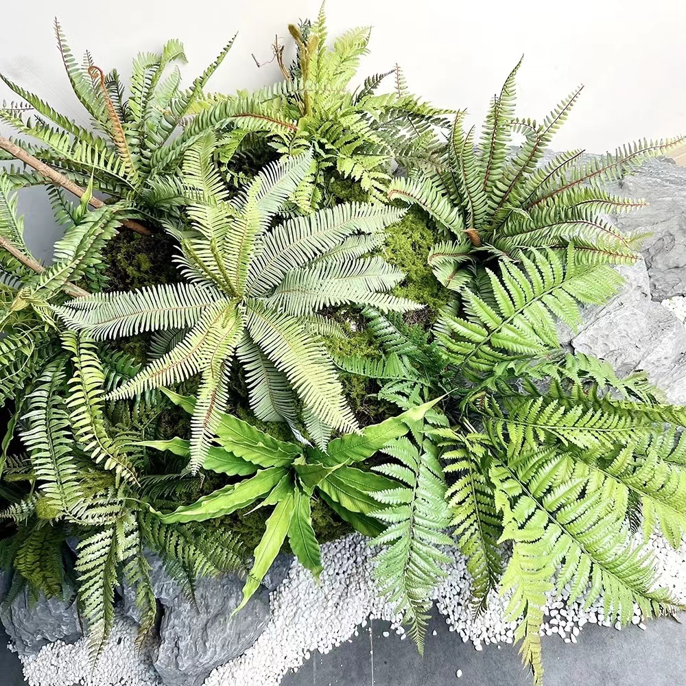 Artificial fern plant fern leaf boston fern silver lace fern pokok fern ...