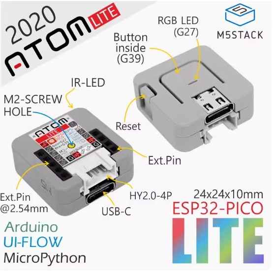 M5Stack Official ATOM Lite ESP32 IoT Development Kit | Shopee Singapore
