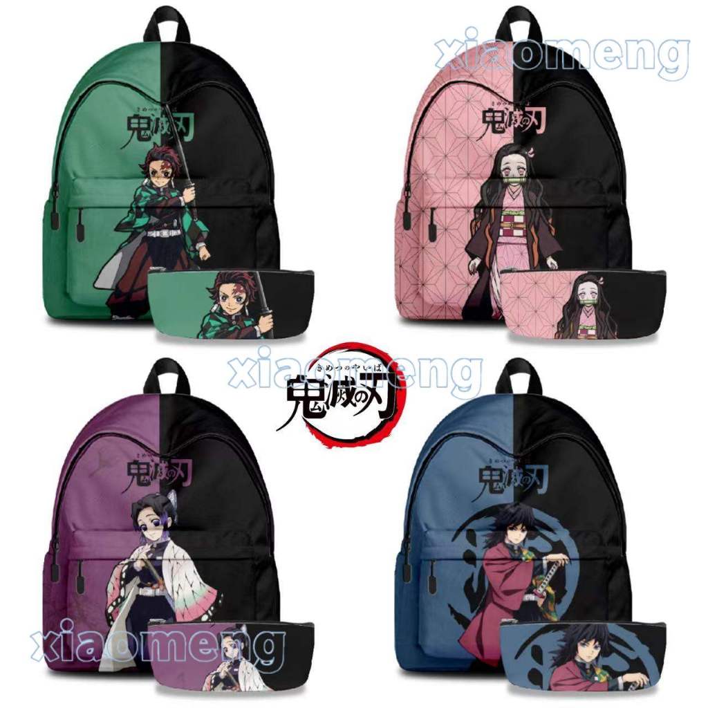 Demon slayer backpack nezuko tanjiro backpack pencil case set | Shopee ...