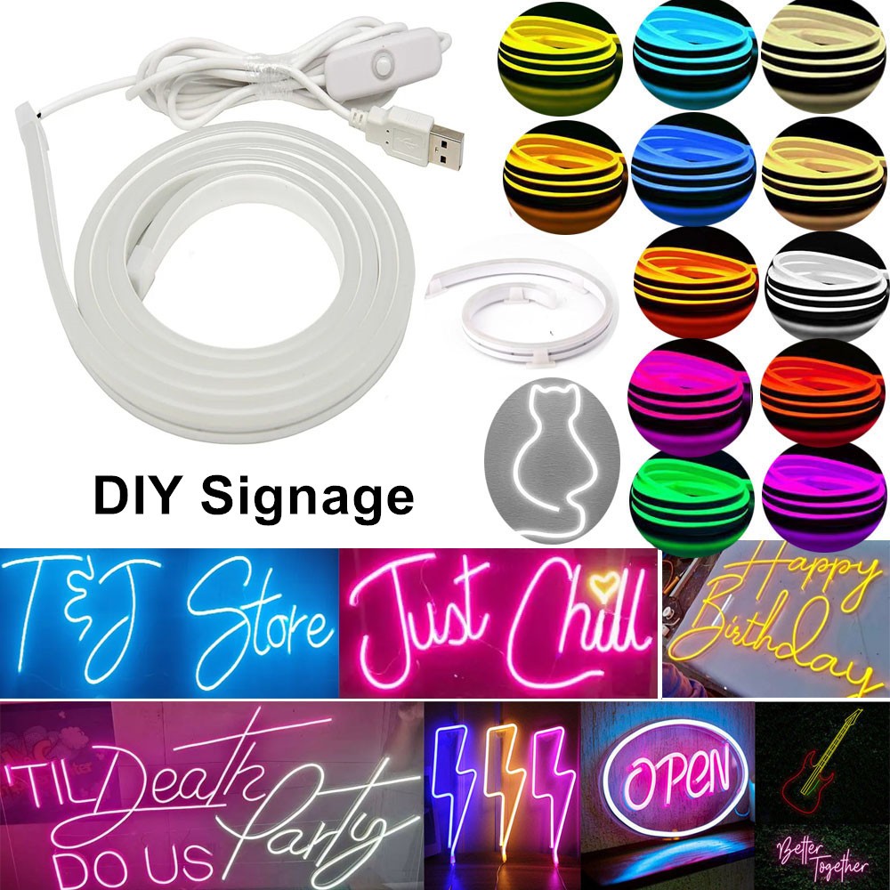 5V USB LED Neon Light with ON/OFF Switch for Indoor & Outdoor DIY ...