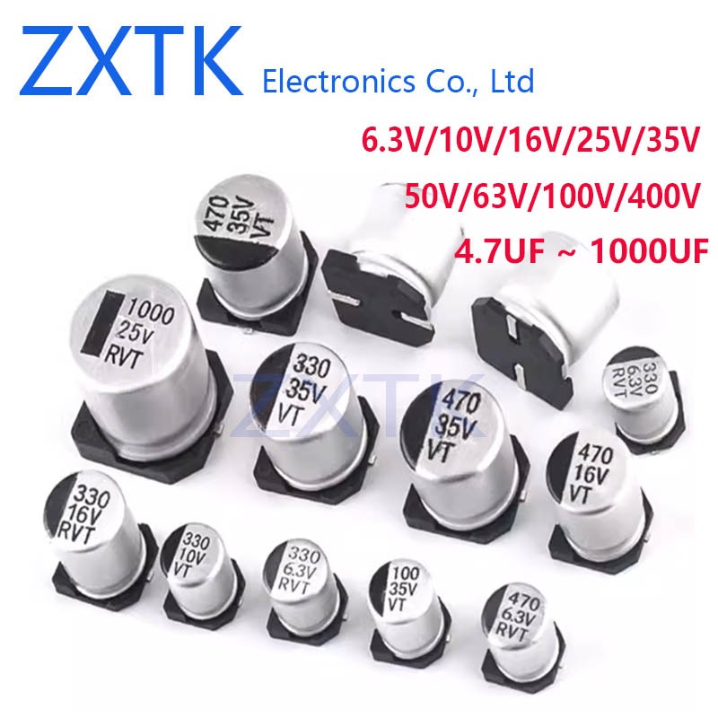 20PCS SMD aluminum electrolytic capacitor SMD 6.3V 10V 16V 25V 35V 50V 63V 100V 400V 4.7UF 22UF ...