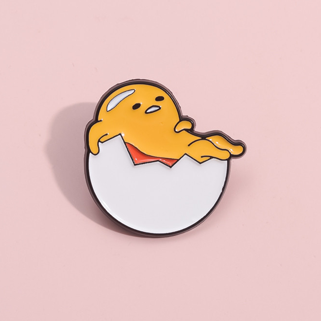 Funny Kawaii Gudetama Brooch Pins Badge Anime Cute Lazy Egg Brooch ...