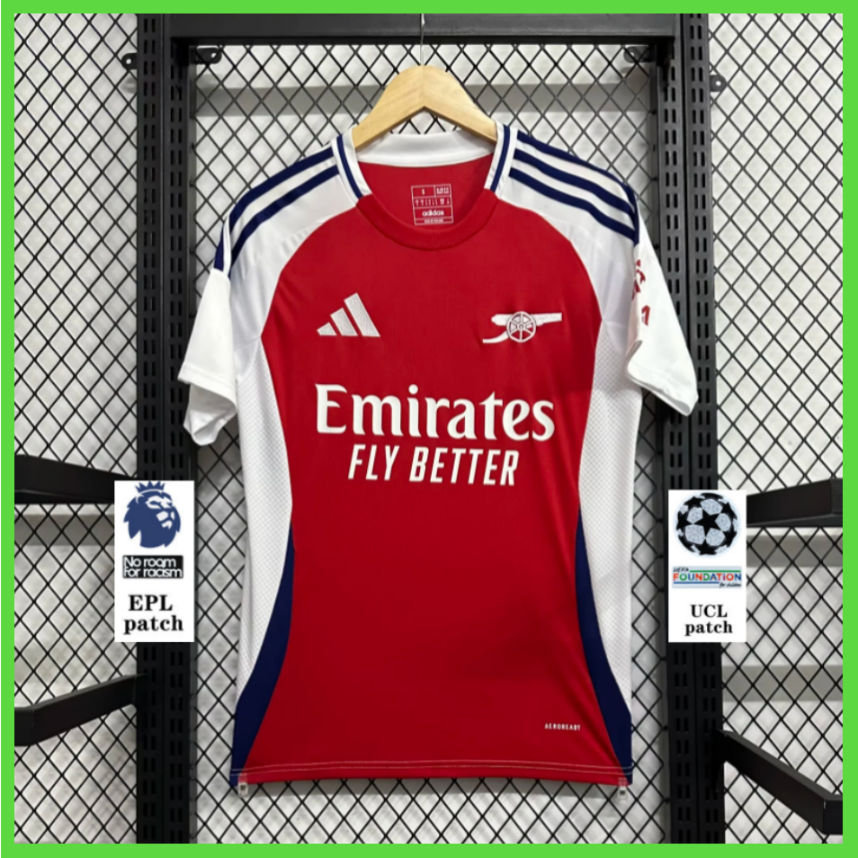 Arsenal FC jersey 2024 Home men's football shirt (fan version) | Shopee ...