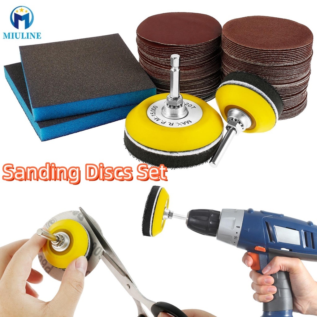120pcs Sanding Discs Set 3 Inch Round Sand Paper 80-3000 Mixed Grits ...