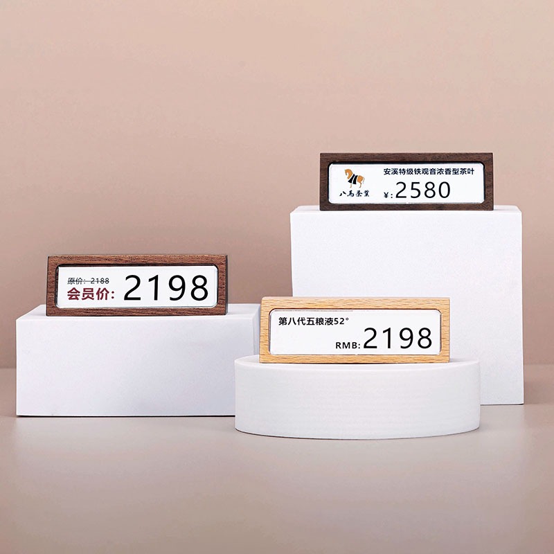 Solid Wood Price Display Card Table Sign Wooden Price Tag Table Card ...