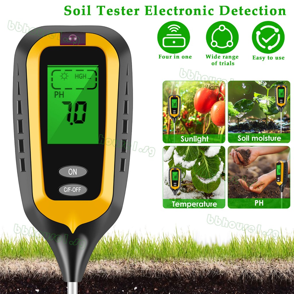 Soil Test Meter with Backlit LCD Display Accurate Soil Moisture Meter ...