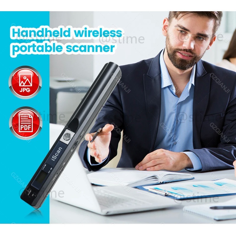 🌈Portable Handheld Scanner 🌈HD 900DPI Household Color Book Photo A4 ...