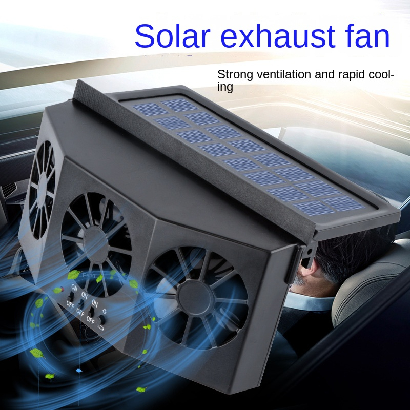 Car Ventilation Fan Solar USB Charging Solar Air Circulation Cooling ...