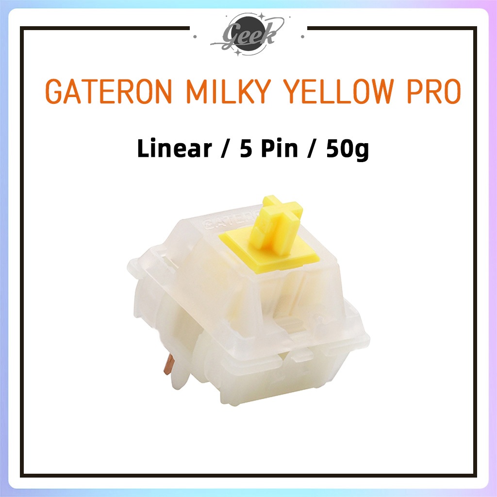 Gateron Milky Yellow PRO 5 PIN Mechanical Switches for Mechanical ...