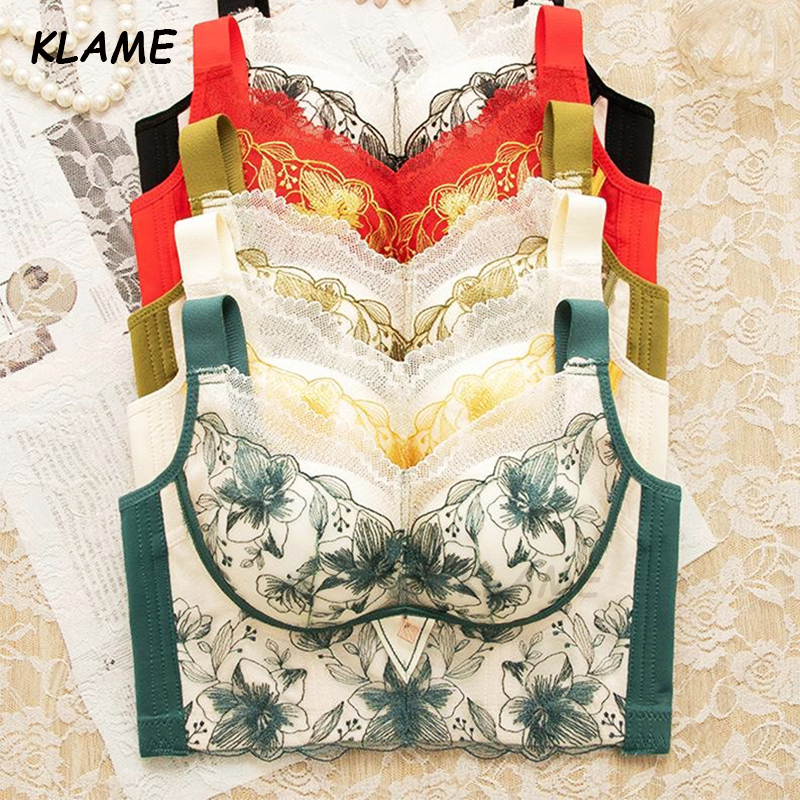 KLAME ABC Small Breast Push-up Bra Women's Wireless Adjustable Bralette ...