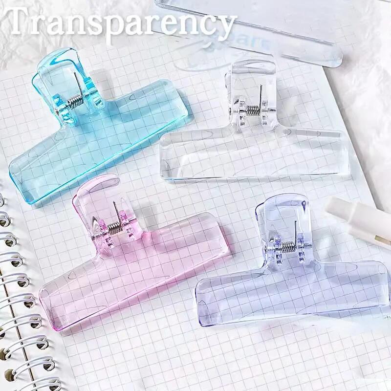 Colorful Transparent Acrylic Binder Clip Kawaii Colorful Planner Clips ...