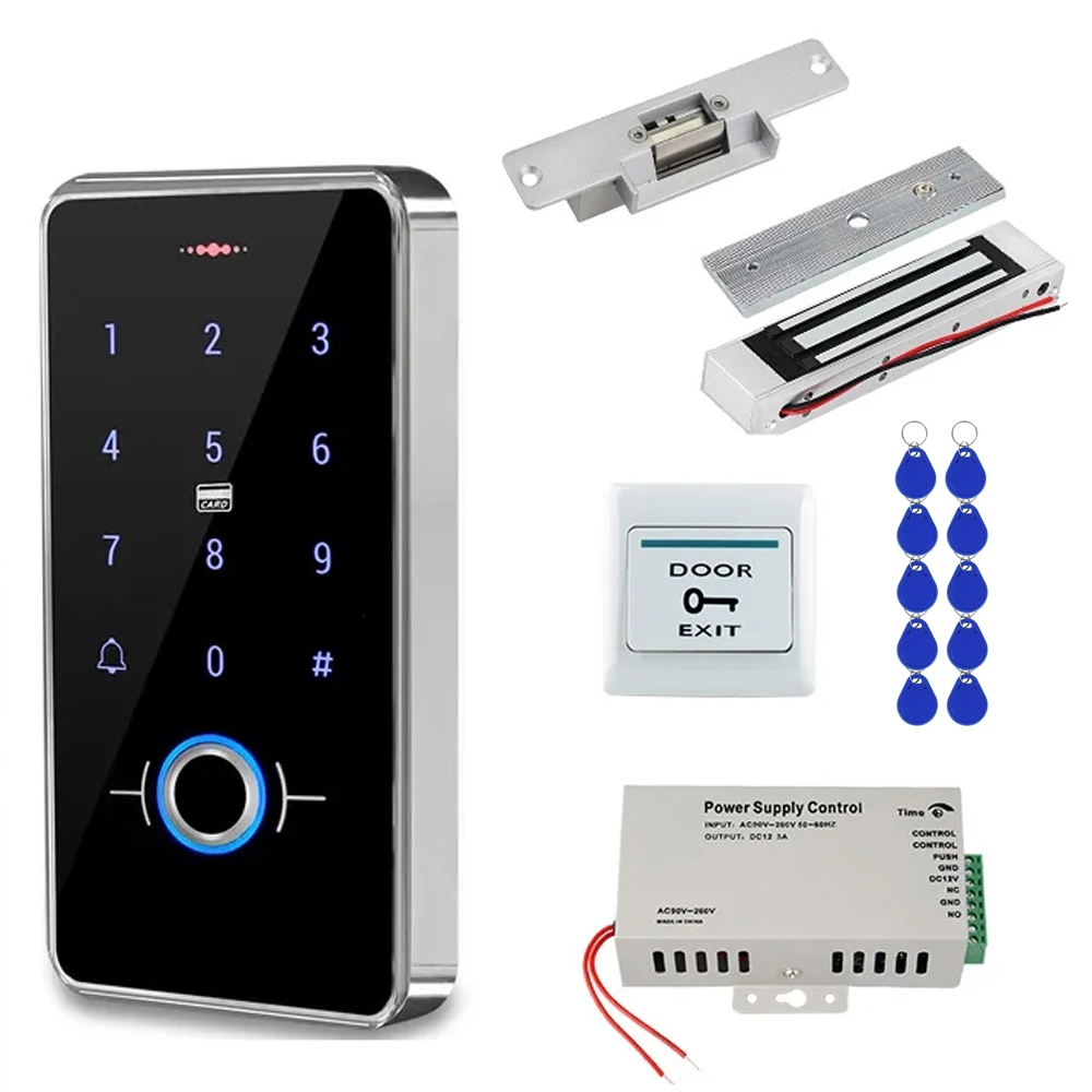 Fingerprint Door Access Control System Kit IP68 Waterproof Outdoor RFID ...