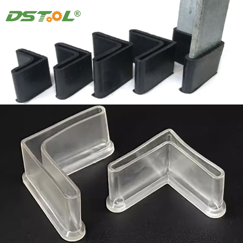 L Type Rubber Base Foot Pad Protective Rubber Sleeve Slotted Angle Bar ...