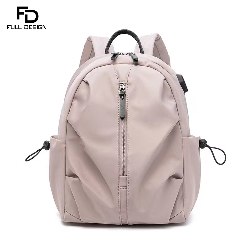 FULL DESIGN Ladies 14 Inch Laptop Backpack Waterproof Nylon Travel ...
