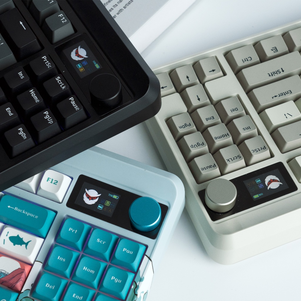 XVX M87 Pro Wireless Gaming Keyboard Bluetooth 5.1 2.4GHz USB-C OLED ...