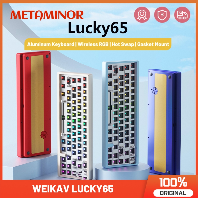 WEIKAV Lucky65 Aluminum Mechanical Keyboard Wireless Bluetooth RGB 65% ...