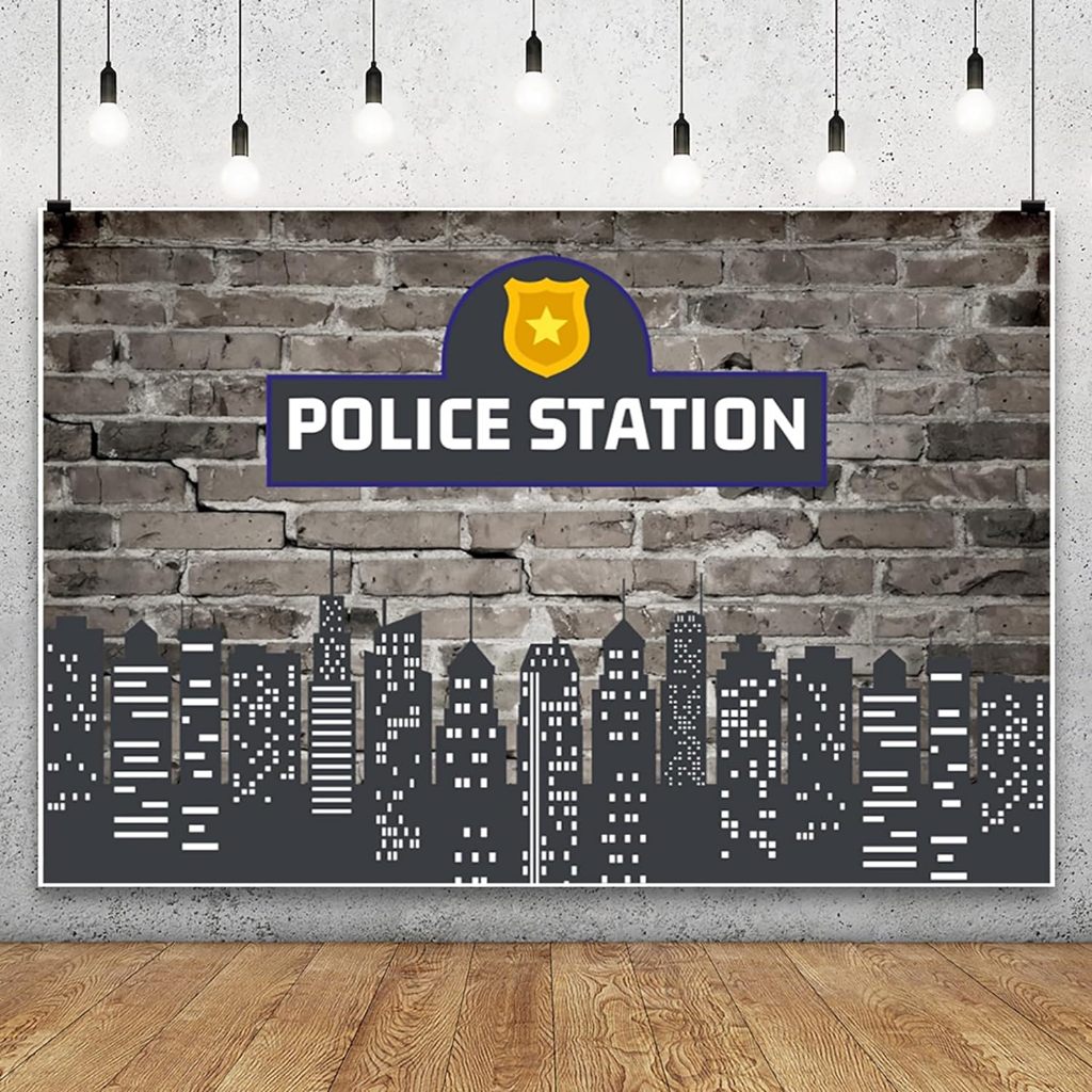 Police Station Brick Photography Backdrop 5x3ft Police Theme Police ...