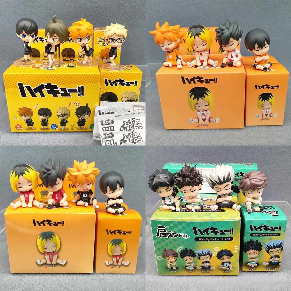 4Pcs/Set Anime Haikyuu!! Figure Hinata Shoyo Tobio Kageyama Bokuto ...