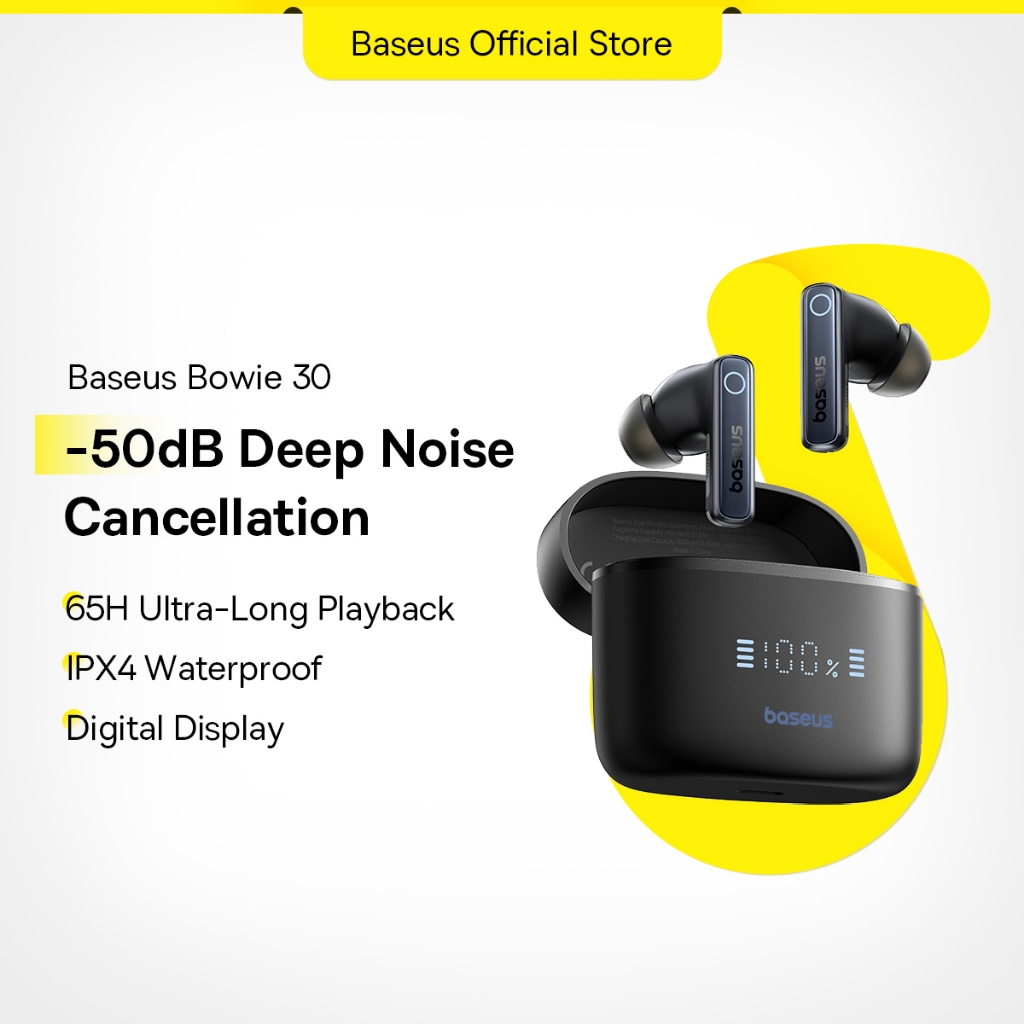 Baseus Bowie 30 ANC True Wireless Earphones -50dB Active Noise ...