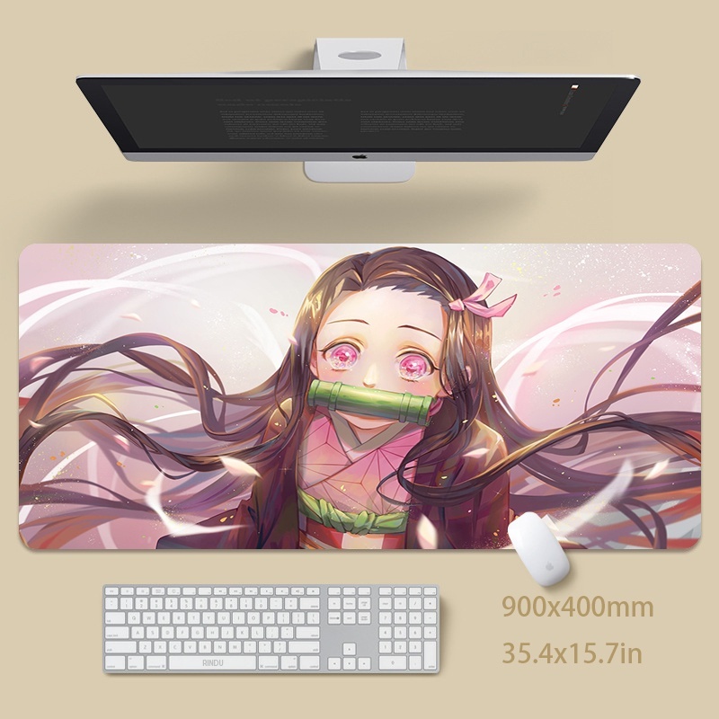 Large Gaming Mousepad Demon Slayer Kimetsu no Yaiba Computer Deskmat ...