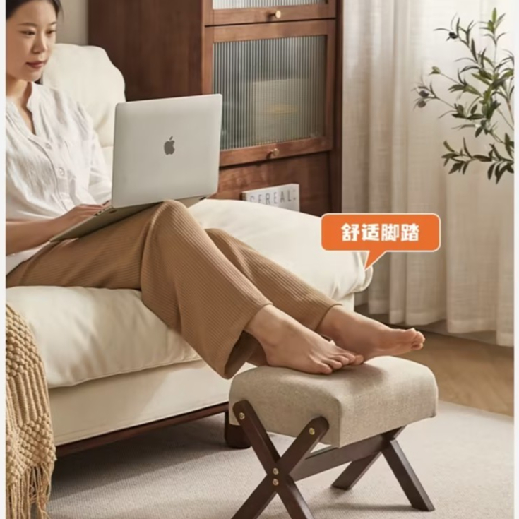 Foot Stool,Small Sofa Foot Rest,Wooden Foot Stool Under Desk,Extra ...