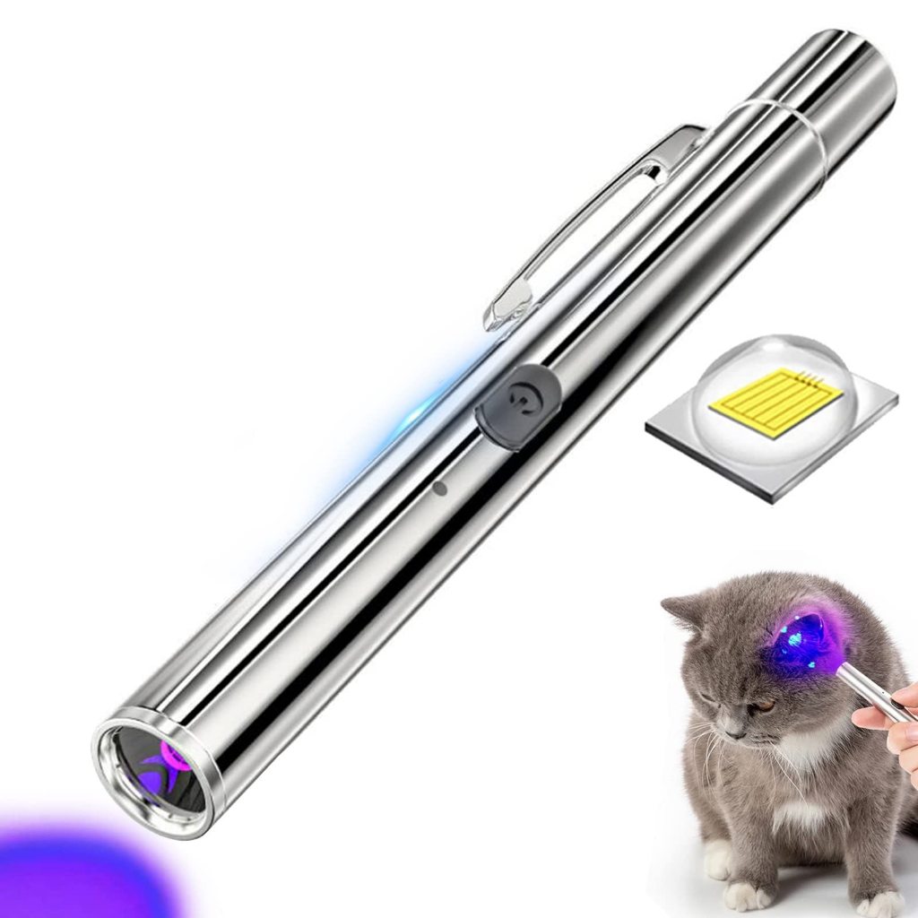 365 UV Veterinary Wood Lamp Pet Fungus Detection Waterproof Flashlight ...
