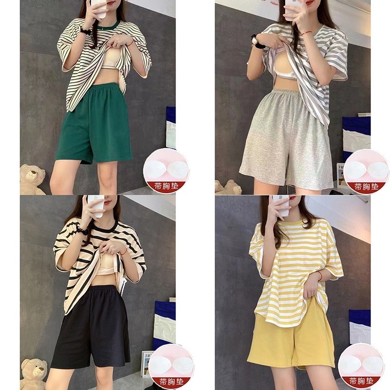 No Bra Padded Cami Set - Airy Summer PJs & Streetwear, SG Free Size ...