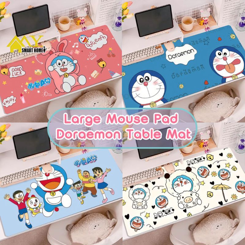 70/80/90/100cm Large Desk Pad / Mouse Pad Doraemon Anti-slip Blue Mouse ...