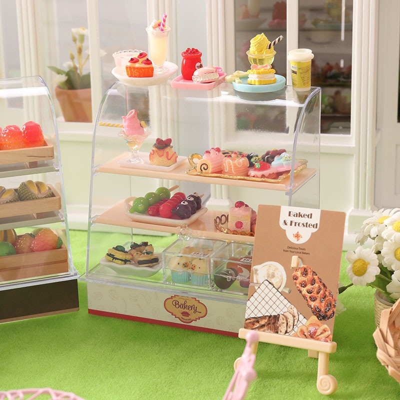 Mini Supermarket Shelves Candy Toys Cake Cabinet Model Children ...