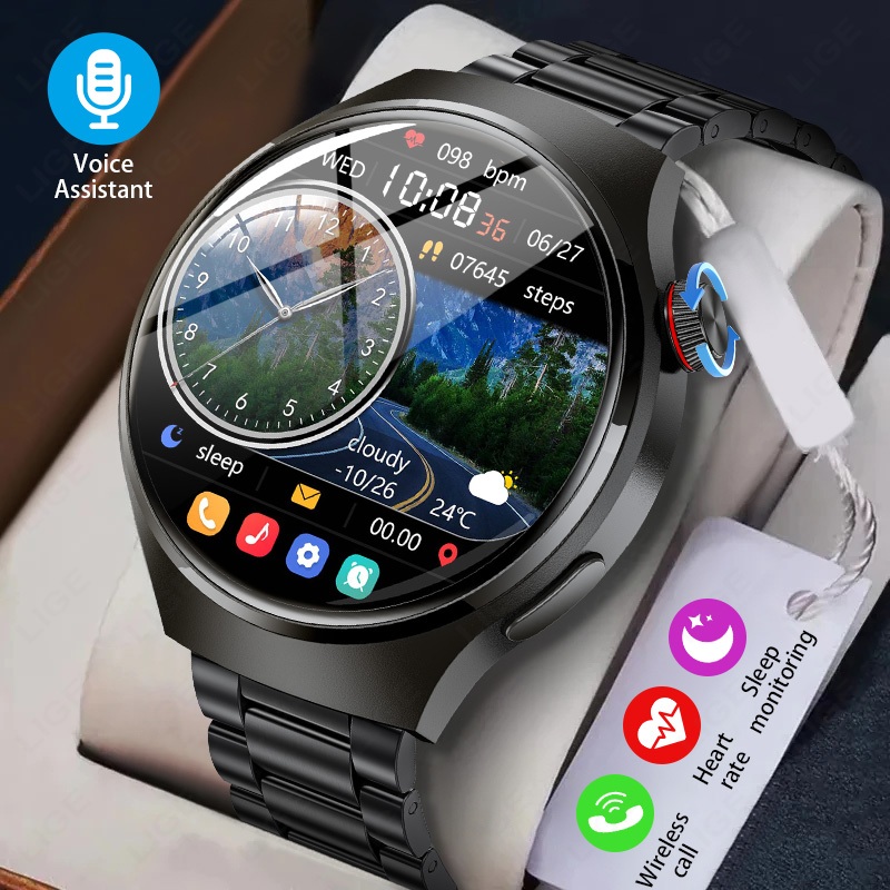 LIGE Smart Watch Bluetooth Men IP68 Waterproof Sports Tracker Heart ...