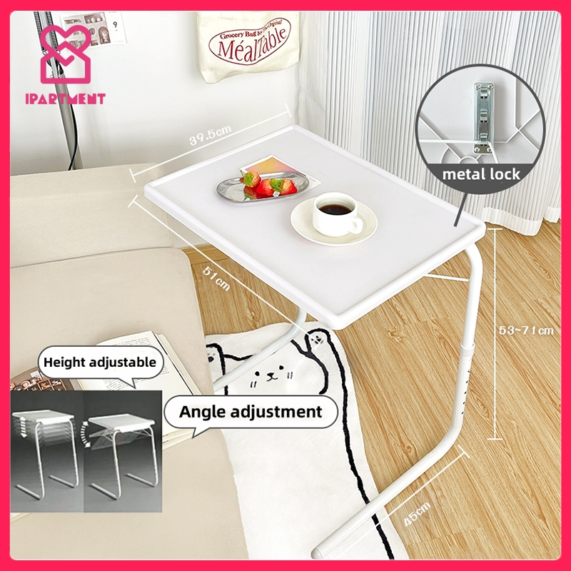 【SG Ready Stock】Height Adjustable Beside Table Folding Computer Desk ...