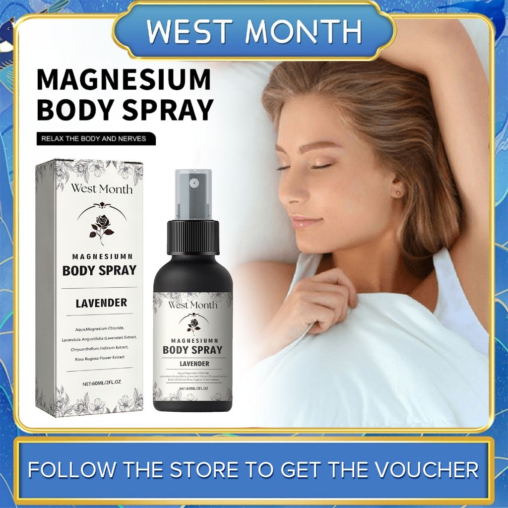 West&Month Magnesium Body Spray Relieves Muscle Tension And Fatigue ...