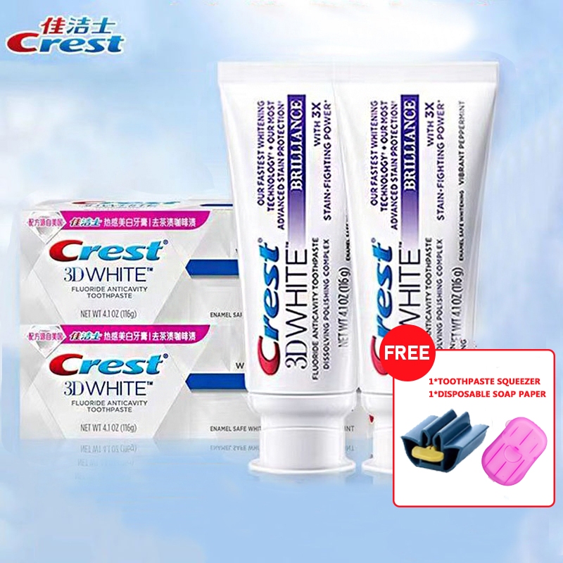 Crest 3D White Toothpaste Dental Tooth Paste Whitening Oral Hygiene ...