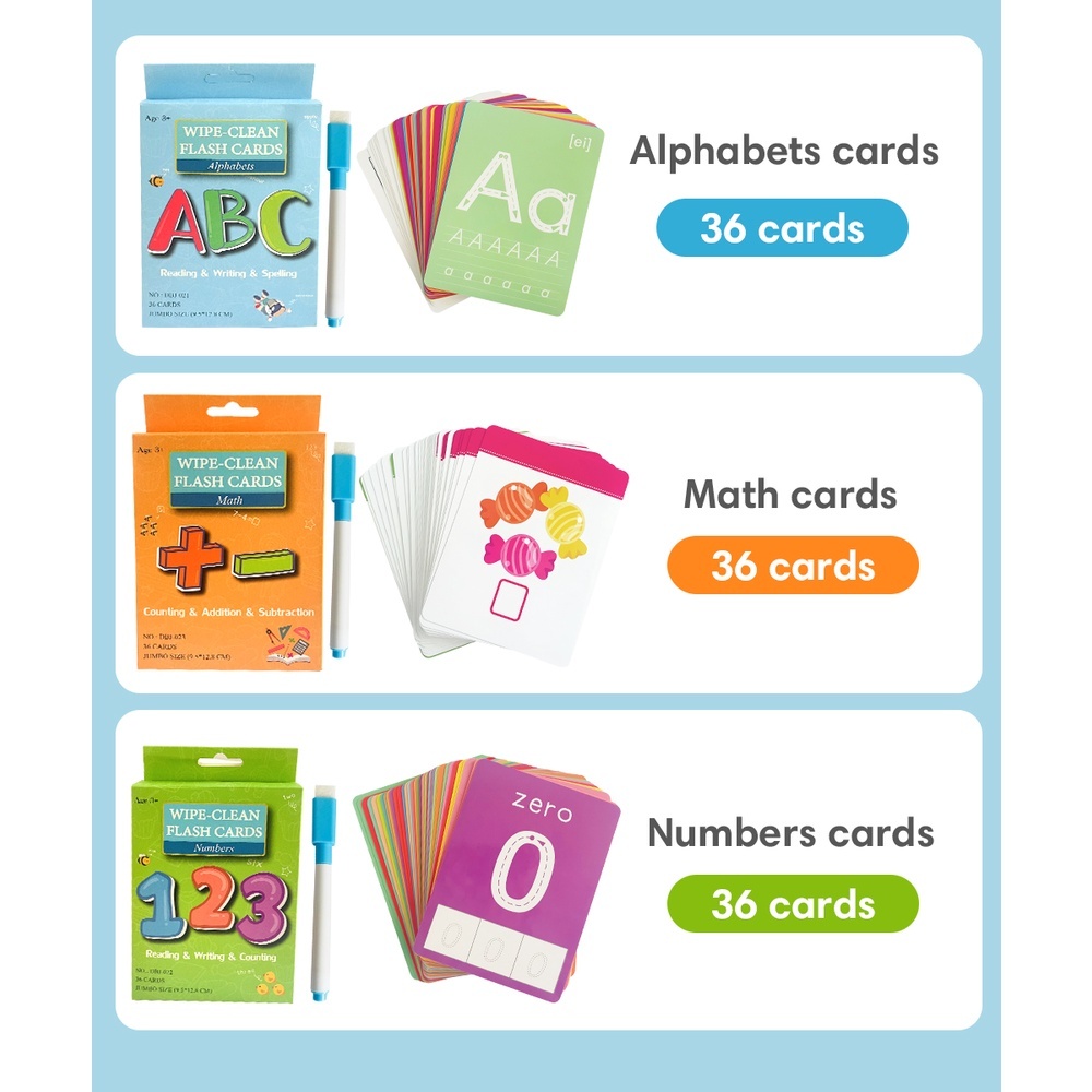 Children Abc Letter & Numbers & Shapes & Colors Flash Cards Alphabet ...