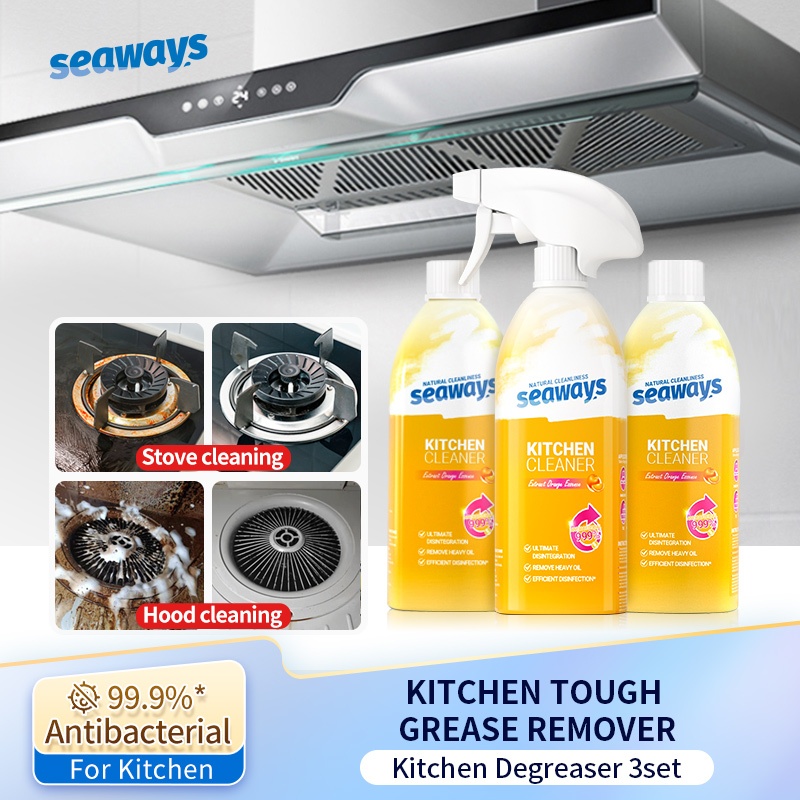 Seaways Kitchen Cleaner 480g Pot Cleaning Spray Oil Stain Remover ...
