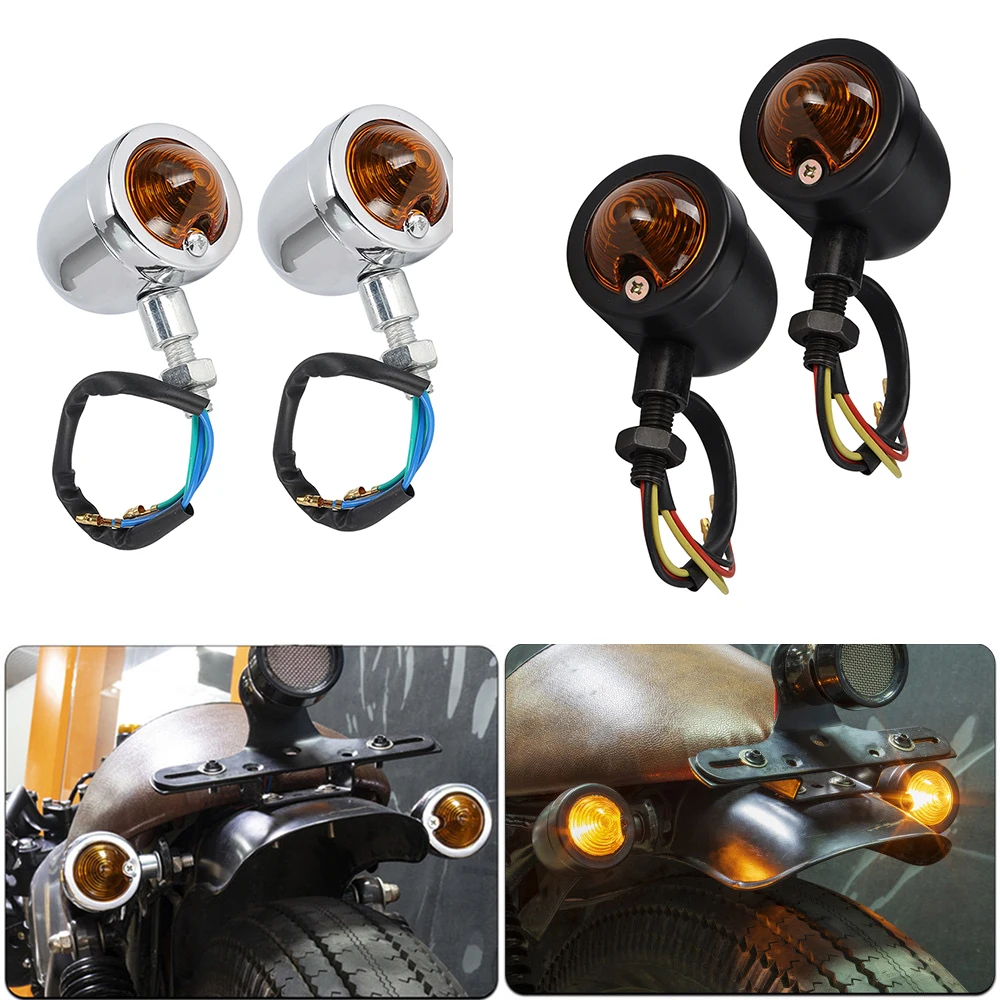 Signal Chopper Steel Motorcycle Chrome Bullet Turn Indicators Light ...