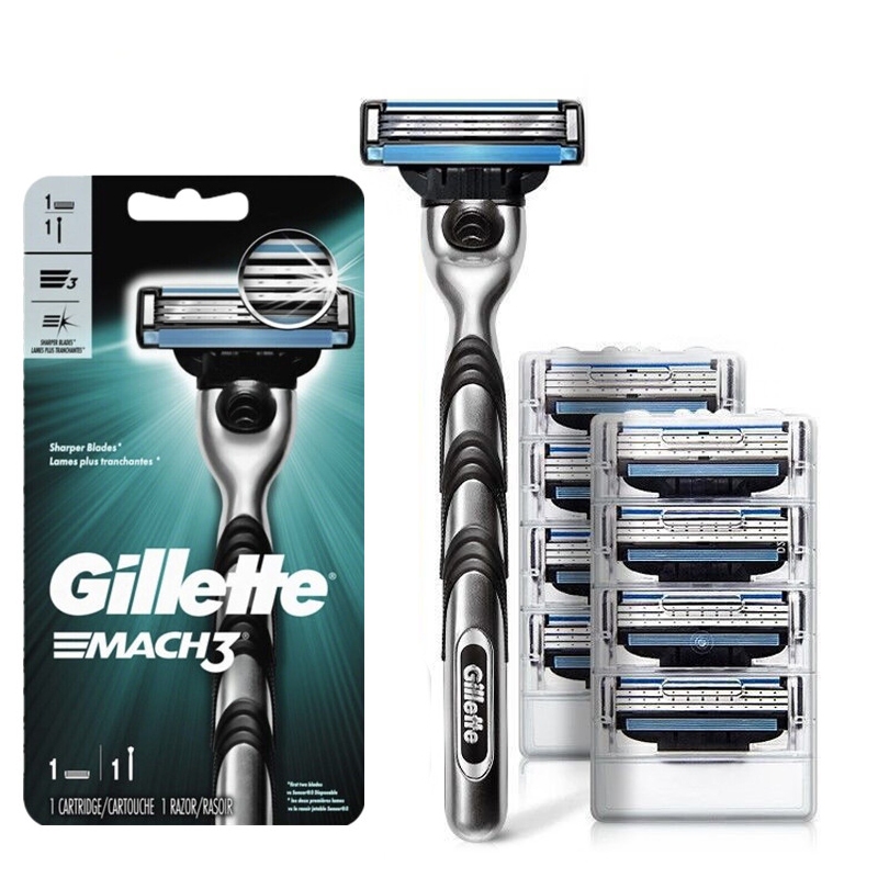 Gillette MACH 3 Men's Razor 3 layers Blades Fast Smooth Shaving Manual ...