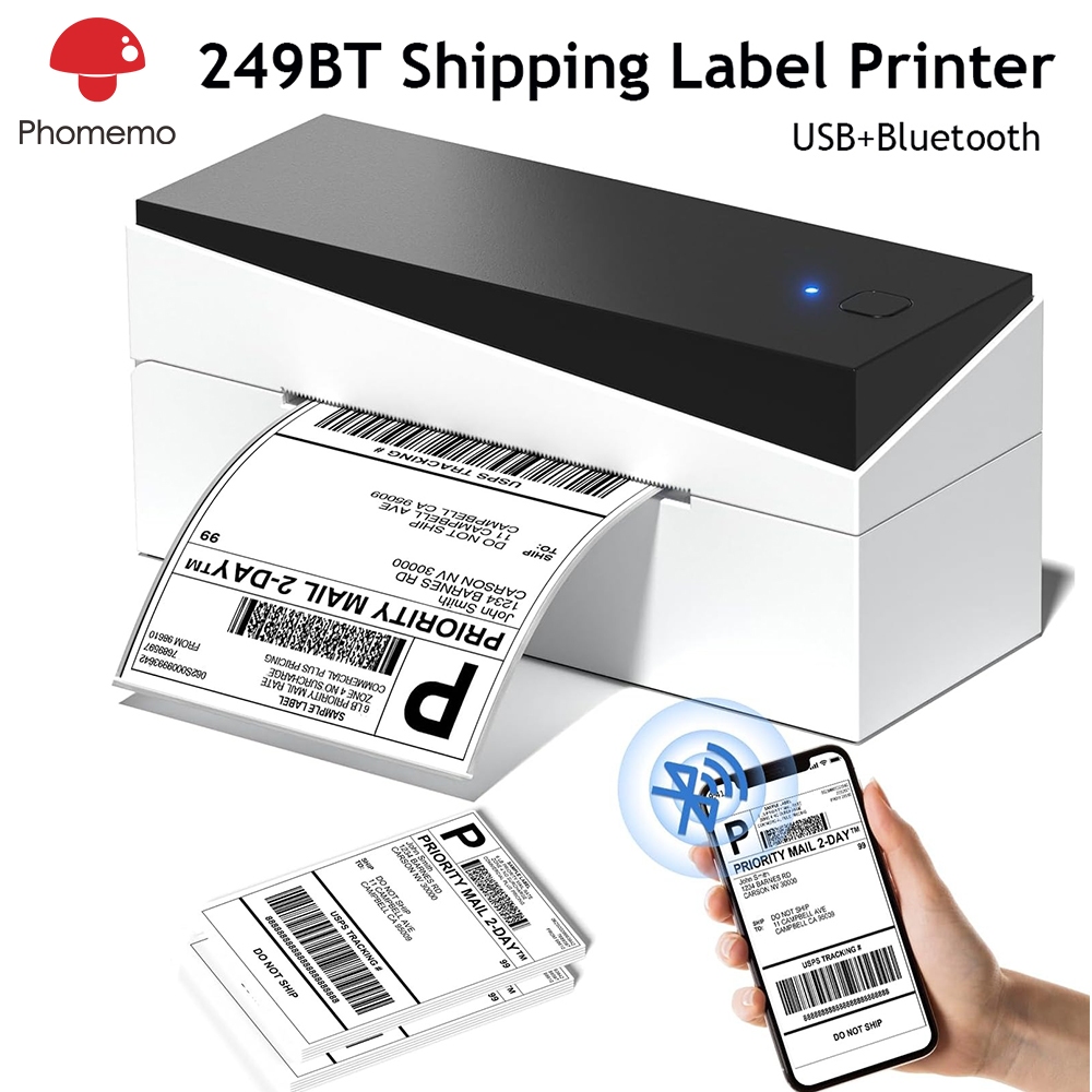 Phomemo 249BT USB/Bluetooth Thermal Printer for Waybill Barcode | Shopee Singapore